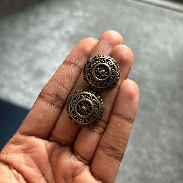 20mm 23mm Metal Shank Buttons, Vintage Style Buttons, Rhinestone ...