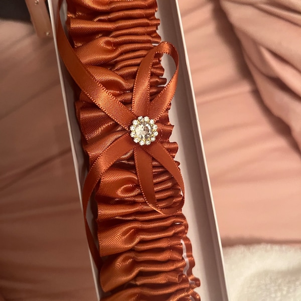 Copper Wedding Garter, Lace Bridal Garter Set, Garter for Bride, Garter ...