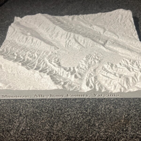 Custom 3D Topographic Map: Personalized Mountain Art, Engagement Gift ...