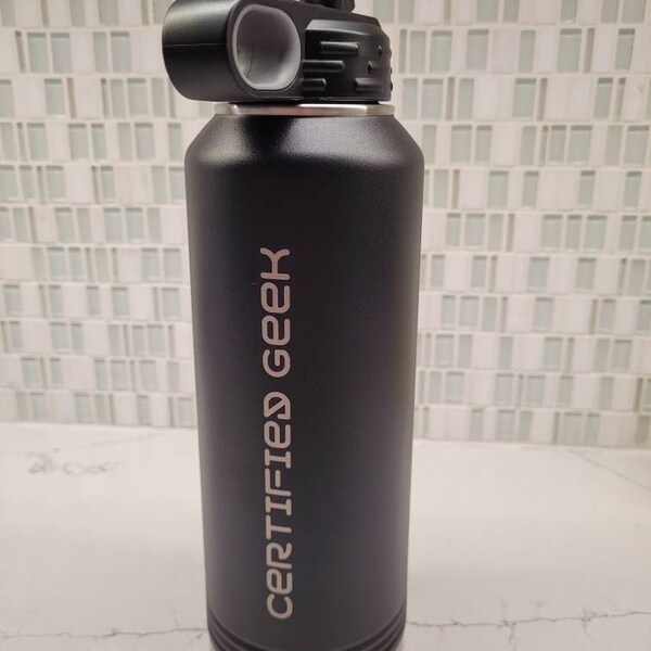 Personalized Laser Engraved Water Bottle With Custom Logo Name Text ...