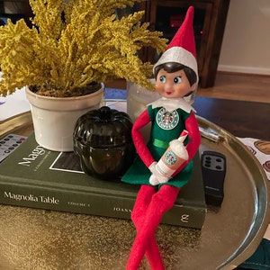 Elf Bucks Coffee Shop Display Prop, Doll Costume, Elf Clothes ...