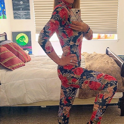 Sugarpuss NEON TRIM BODYSUIT in Black Lycra W Neon Trim, Highcut Halter ...