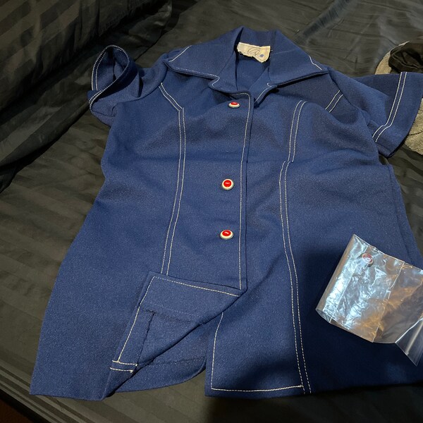 Vintage 1980s EL PILAR Red, White, & Blue Terry Abstract Sailboat Scene ...