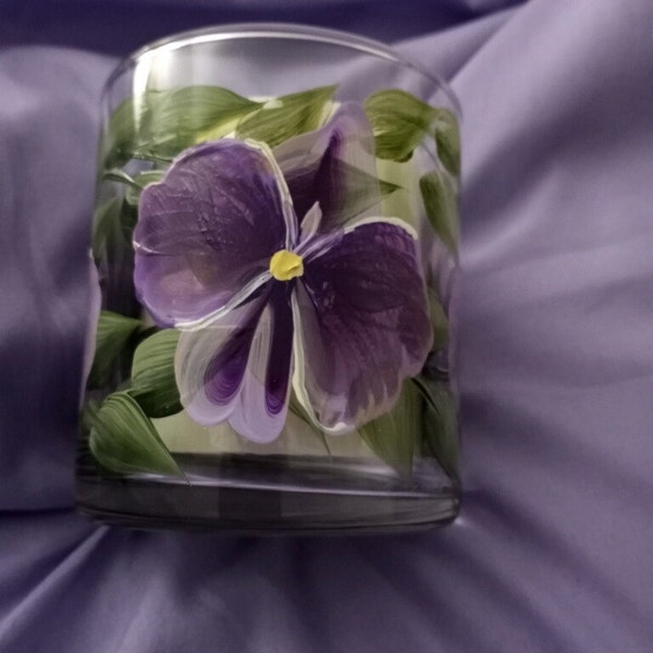 Hand Painted Daisy Glass Pitcher, Floral Pitcher, Iced Tea Pitcher ...