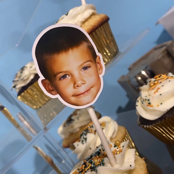 Custom Face Cupcake Toppers | Birthday Party Cupcake Toppers | Party ...
