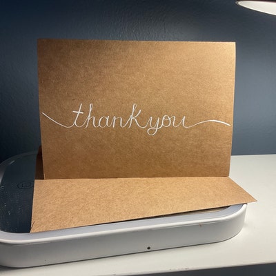Simple Thank You Note / Handmade Personalized Thank You Card / Bulk ...
