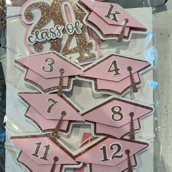 Graduation Card Banner in Pinkcard Box Bannercustom Graduation Banner ...