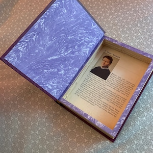 Purple Hollow Book Safe Hollowed Out Book Book Box Secret Gift Box ...