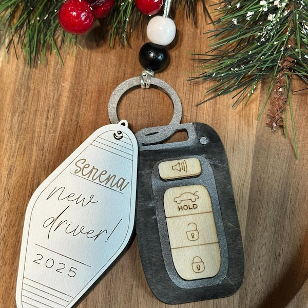 New Driver DIY Xmas Ornament Laser Cut File, Student Driver Gift DIY ...