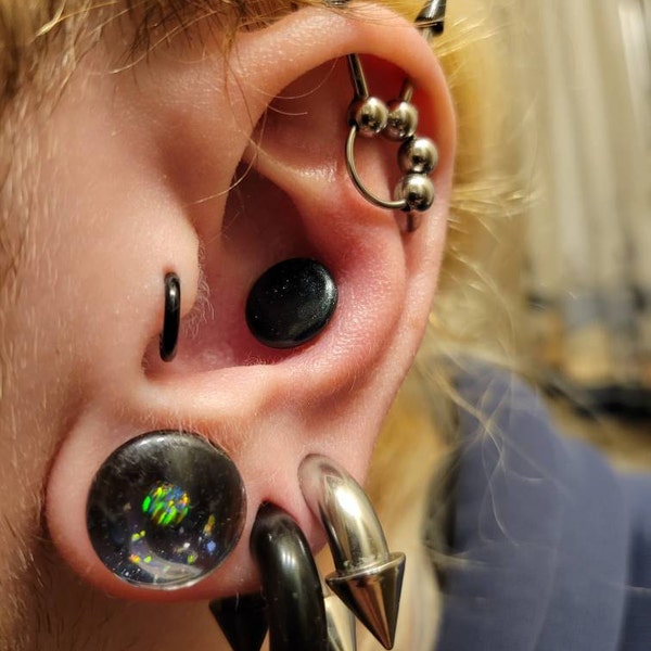 Spacey Nebula Glass Plugs, 1 Pair, Double Flare - Etsy