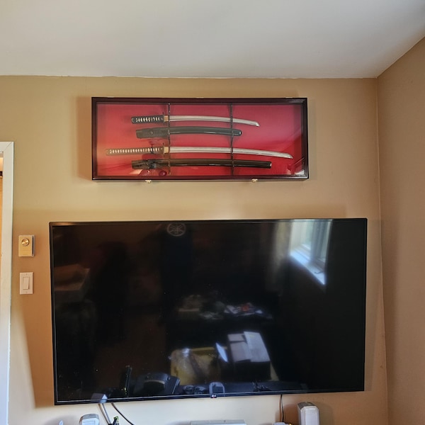 Large Military Uniform Display Case (w/ Custom Double Matting) Cabinet ...