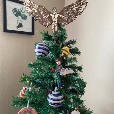 Pride Male Angel Tree Topper, Male Angel Topper, Wood Male Angel Tree ...