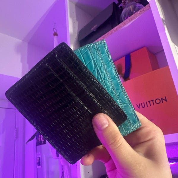 Alligator Card Holder, Alligator Card Case, Alligator Wallet, Alligator ...