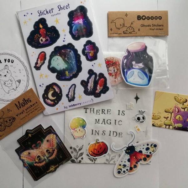 Sticker Sheet | Spooky Stickers, Halloween Planner Stickers, Creepy ...