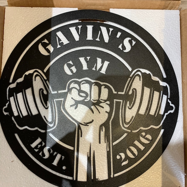 Custom Metal Gym Sign, Gym Sign, Personalized Home Gym Sign, Fitness ...