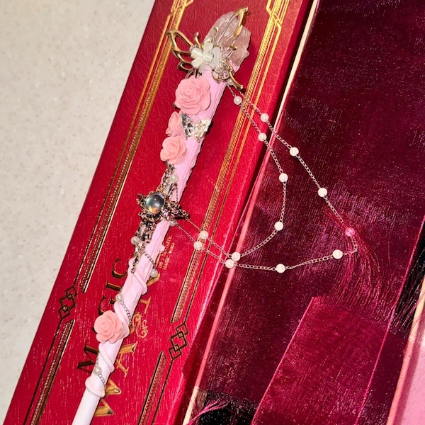 Handmade Crystal Magic Wand, Fairy Moon Scepter, Cosplay Prop - Etsy