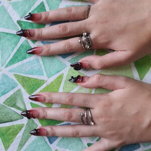 Handmade Pink Moonlight French Press on Nails French Nails Daily Nails ...