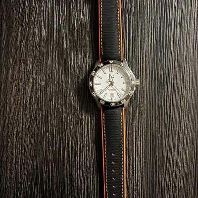 Premium FKM Rubber Hinge Watch Strap / White 20/22mm Quick Release ...