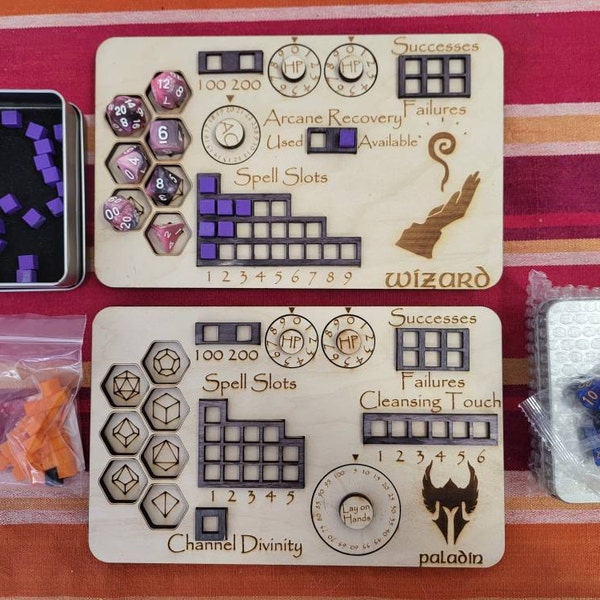 Deluxe Handmade Laser Cut Wooden Wizard Class Board for Dungeons and ...