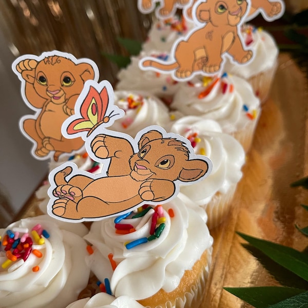 12 Baby Simba, Lion King Cupcake Toppers, Party Decoration - Etsy