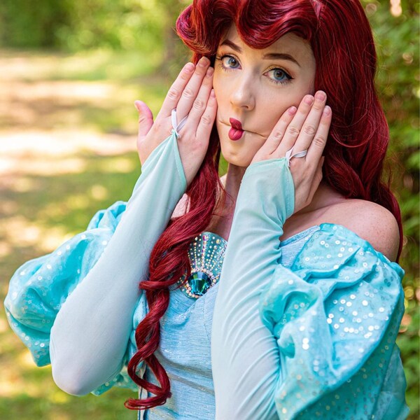 Ariel the Little Mermaid Inspired Costume Seashell Bra animated Style ...