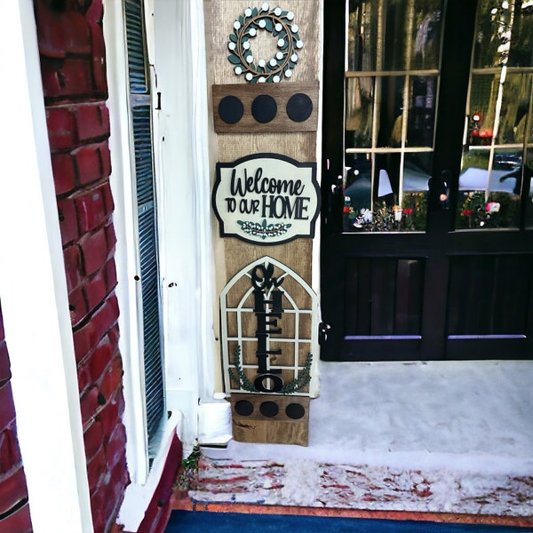 Everyday Porch Leaner Sign Laser Cut File, Oh Hello Interchangeable ...