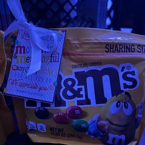 Teamwork Employee Appreciation Printable Gift Tags, Employee MM Candy ...