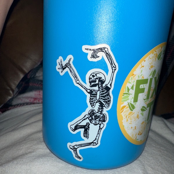 Skeleton Sticker | Skeleton Dancing Sticker | Vinyl Sticker | Laptop ...