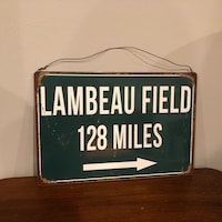 PERSONALIZED LAMBEAU FIELD Distance Sign, Lambeau Field Stadium ...
