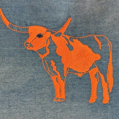 Longhorn Outline Machine Embroidery Design, Embroidery Designs, Machine ...