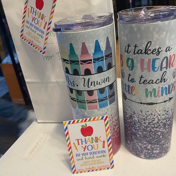 EDITABLE Teacher Appreciation Thank You Gift Tag, Boss Worker Staff ...