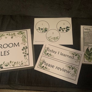 BOTANICAL Classroom Labels Editable Modern Farmhouse Classroom Decor - Etsy