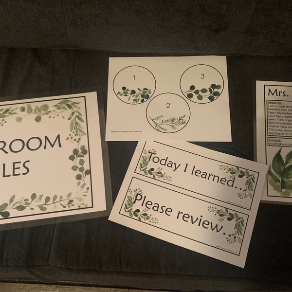 BOTANICAL Classroom Labels | Editable | Modern Farmhouse Classroom ...