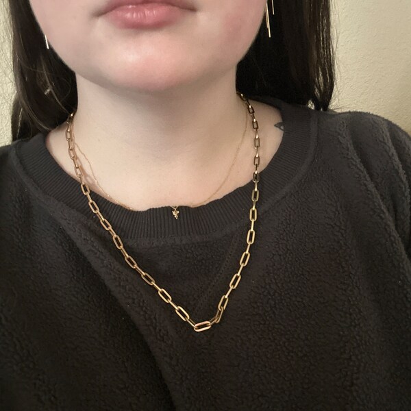 Antique Yellow Gold Filled Heavy Book Chain With Starburst Pattern ...