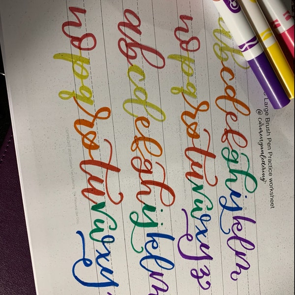 Bouncy Lettering Lowercase Printable (carmen Yan Lettering) - Etsy