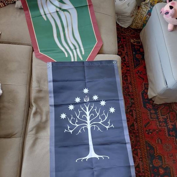 LOTR Gondor Pennant Flag | High Quality Materials | Size: 50x120 Cm - Etsy