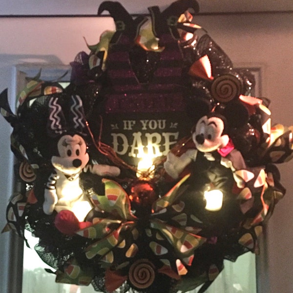 Halloween Mickey & Minnie Werewolf and Cat - Etsy