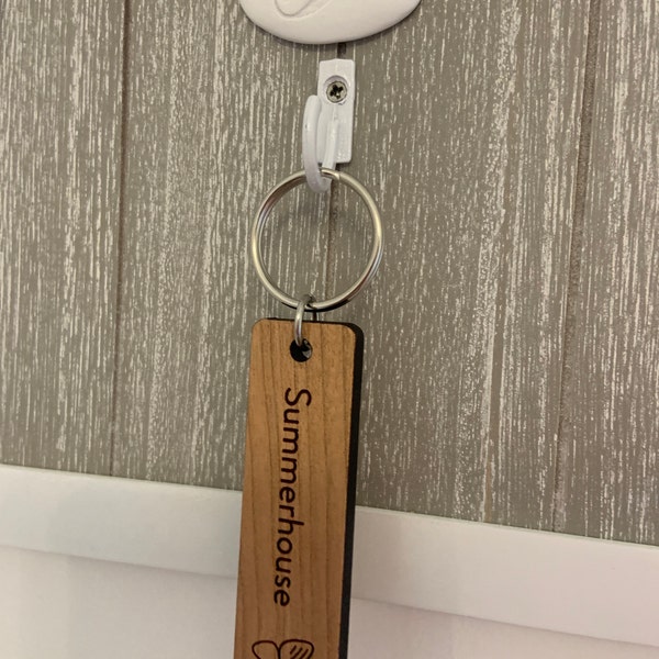 Personalised Wooden Animal Key Rings - Solid Wooden Engraved Custom Key ...