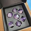 Natural Amethyst Dice Set| Gemstone D20 D&D Dice Set| Dungeons and ...