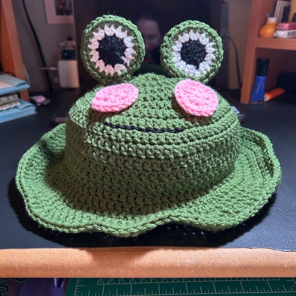 CROCHET PATTERN - Easy Frog Bucket Hat Crochet Pattern Instant Digital ...