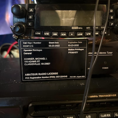 Real-sign™ FCC Amateur Radio License Plaque for Ham Radio Operators - Etsy