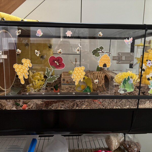 Halloween Cage Theme Stickers for Hamsters, Gerbils, Fish, Reptiles ...