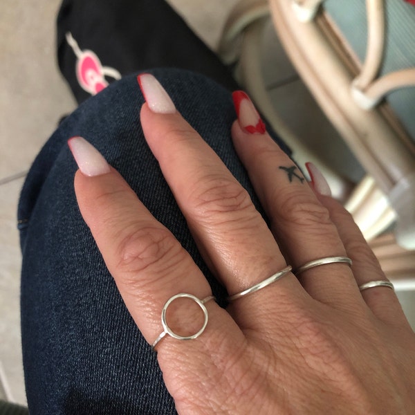 Karma Circle Ring in Sterling Silver - Etsy UK