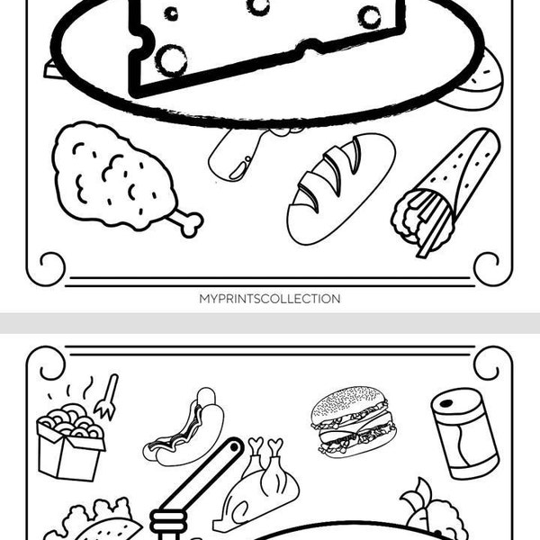 100 Cute Kawaii Food Coloring Book Pages, PDF Printable, Procreate ...