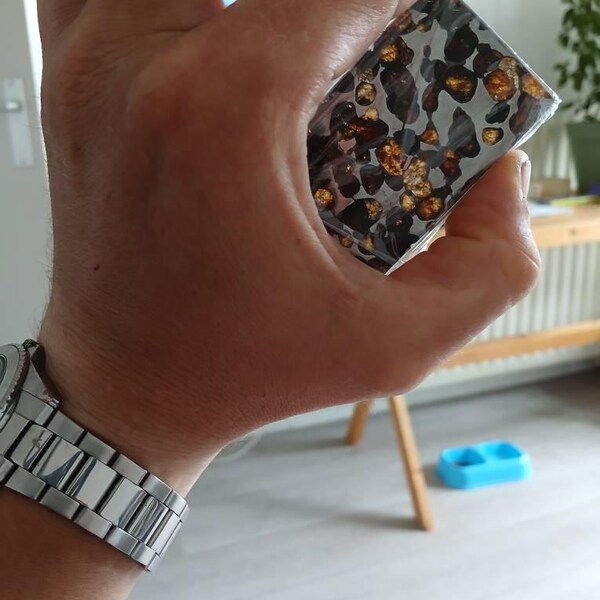 100% High‑olivine Sericho Pallasite Meteorite Slice/meteorite Pendant ...