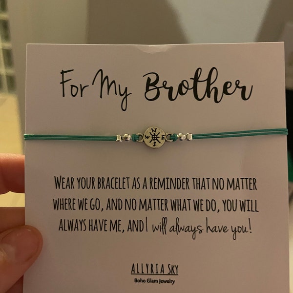 Friendship Bracelet With "for My Brother" Card | Brother Gift | Brother ...