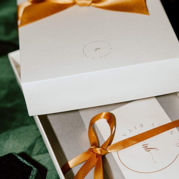Cotton Paper Photo Box With USB: Personalized Wedding Keepsake - Etsy