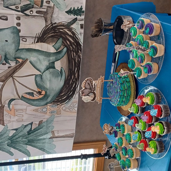 5x3ft Hatching Soon Dragon Backdrop for Baby Shower Party Decorations ...