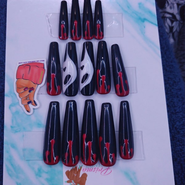 Show Stopper :nail Artist. Custom Hand-painted Press-on Gel Nails ...