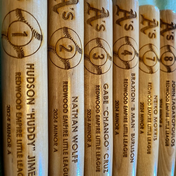 Bulk Team Mini Bats, Team Baseball Gift, School Team Gift, Wholesale ...
